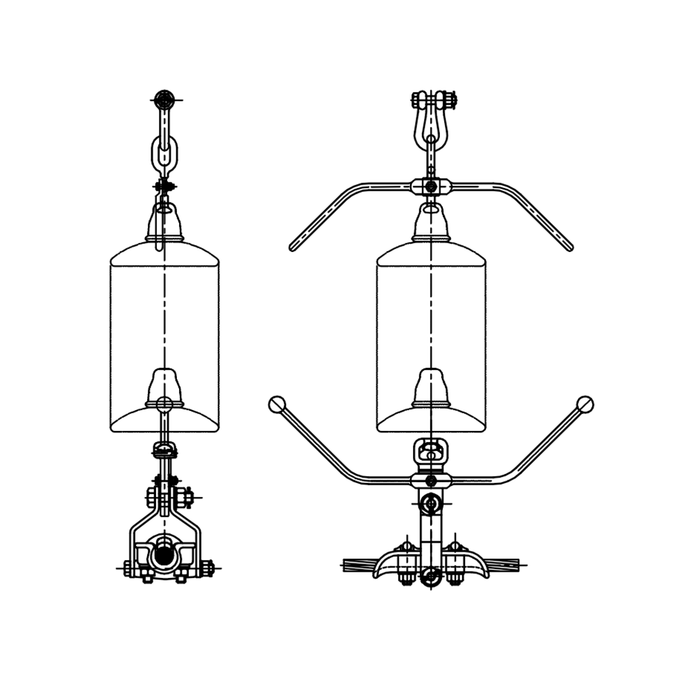 220kV Suspension Insulator String Assembly for Single Conductor ...