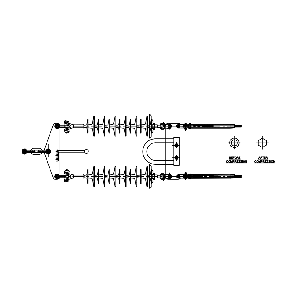 220kV Twin Tension Insulator String Assembly for Twin Bundle Conductors ...